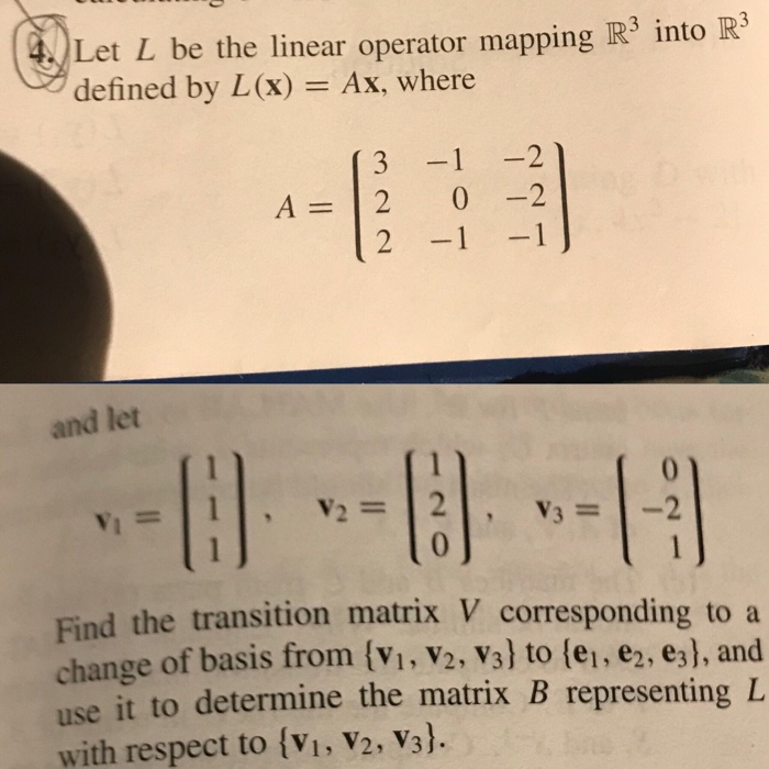 Solved 4Let L be the linear operator mapping R3 into R | Chegg.com