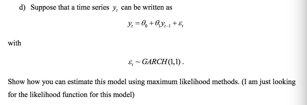 Solved Suppose that the error process to a regression model | Chegg.com