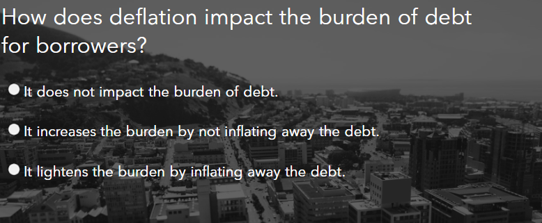 Solved How does deflation impact the burden of debtfor | Chegg.com
