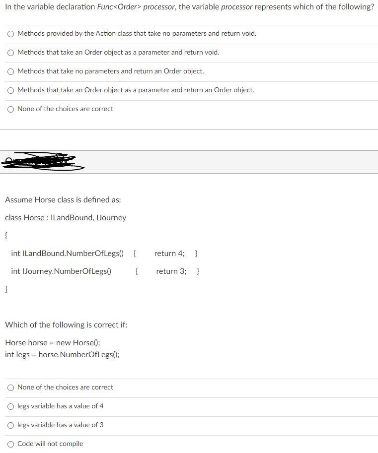 Solved In the variable declaration Func processor, | Chegg.com