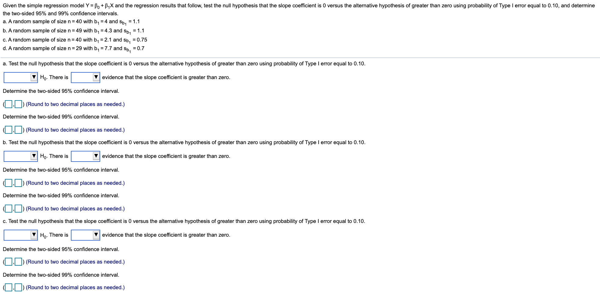 Solved Sb1 Given the simple regression model Y = Bo + B,X | Chegg.com