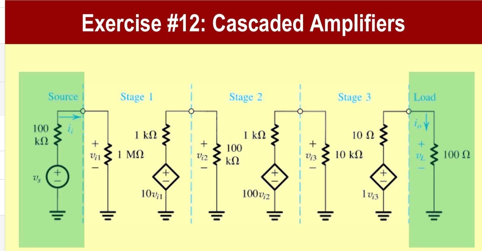 Solved (P1.47) Consider the cascade amplifier in Exercise | Chegg.com