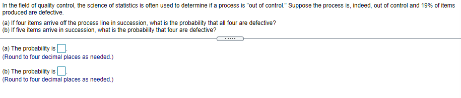 Solved In the field of quality control, the science of | Chegg.com