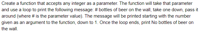 Solved Create a function that accepts any integer as a | Chegg.com