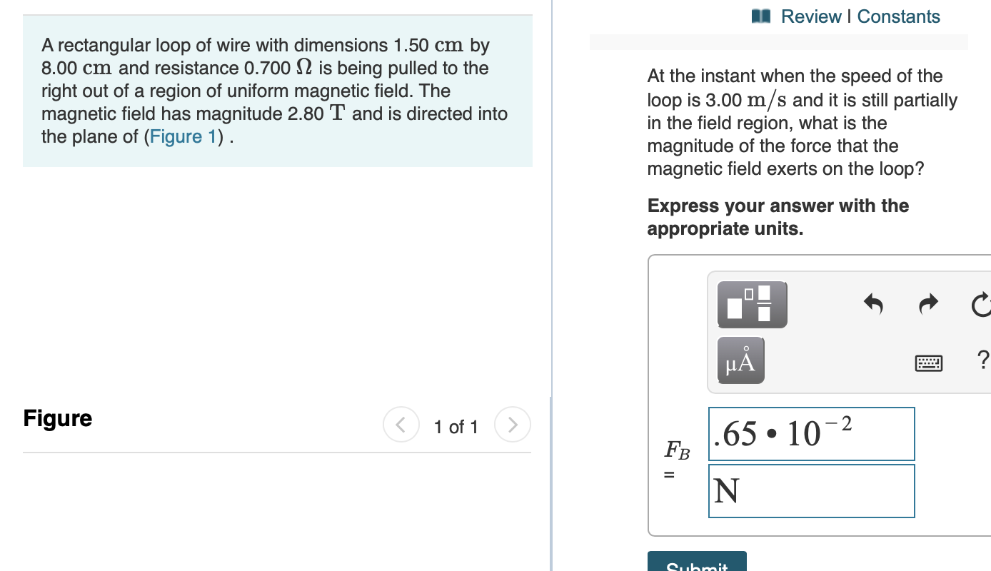 Solved I Review | Constants A rectangular loop of wire with | Chegg.com