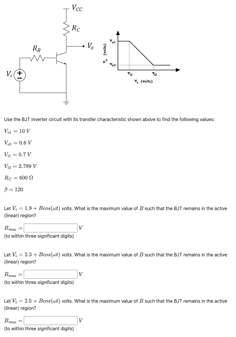 Solved Use the BJT inverter circuit with its transfer | Chegg.com Solved Use the BJT inverter circuit with its transfer | Chegg.com