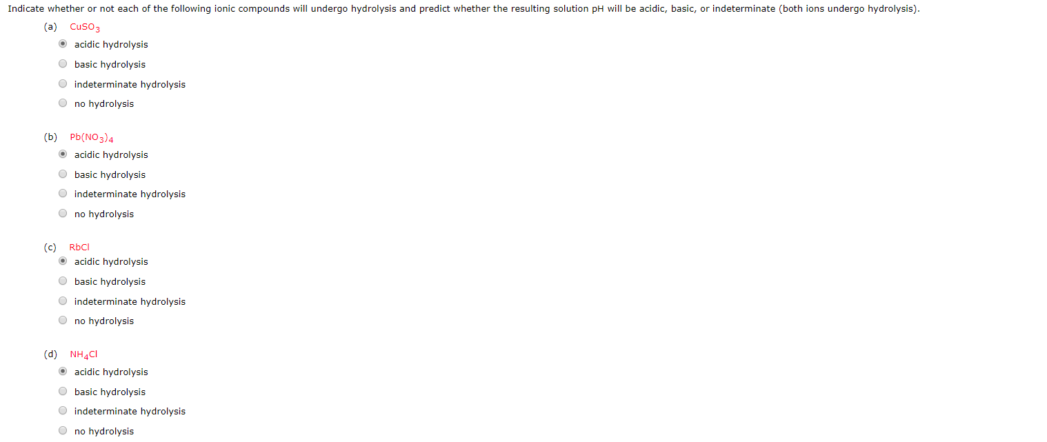 Solved Indicate whether or not each of the following ionic | Chegg.com