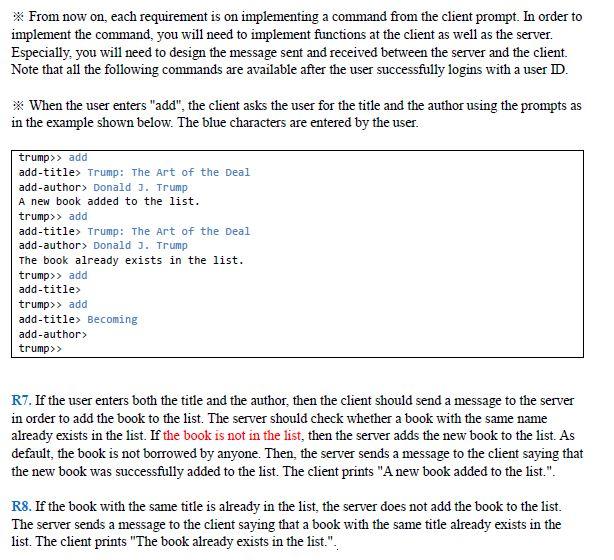 Solved Java Library Server Client Prgram The Server Program Chegg