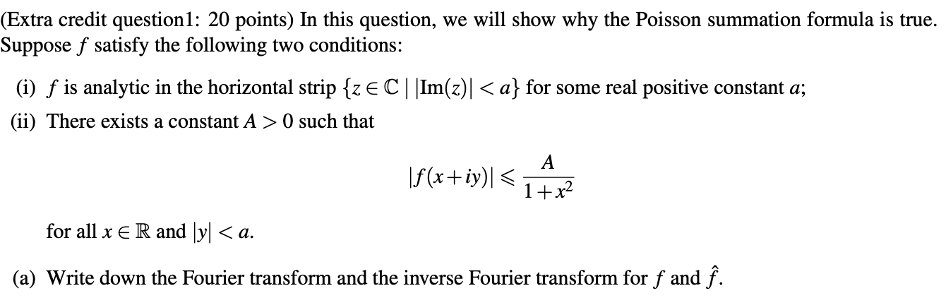 Solved (Extra credit question1: 20 points) In this question, | Chegg.com