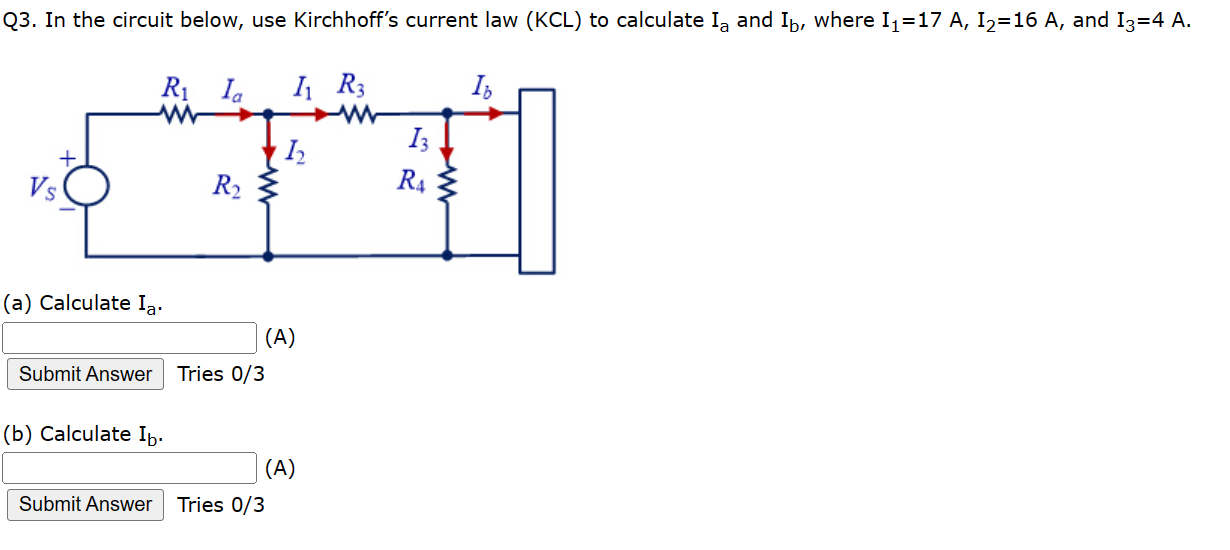 Solved Q3. ﻿In the circuit below, use Kirchhoff's current | Chegg.com