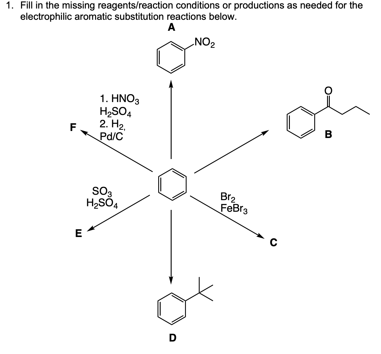 Solved Fill in the missing reagents/reaction conditions or | Chegg.com