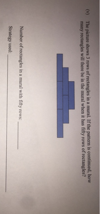 Solved The picture shows 3 rows of rectangles in a mural. If | Chegg.com
