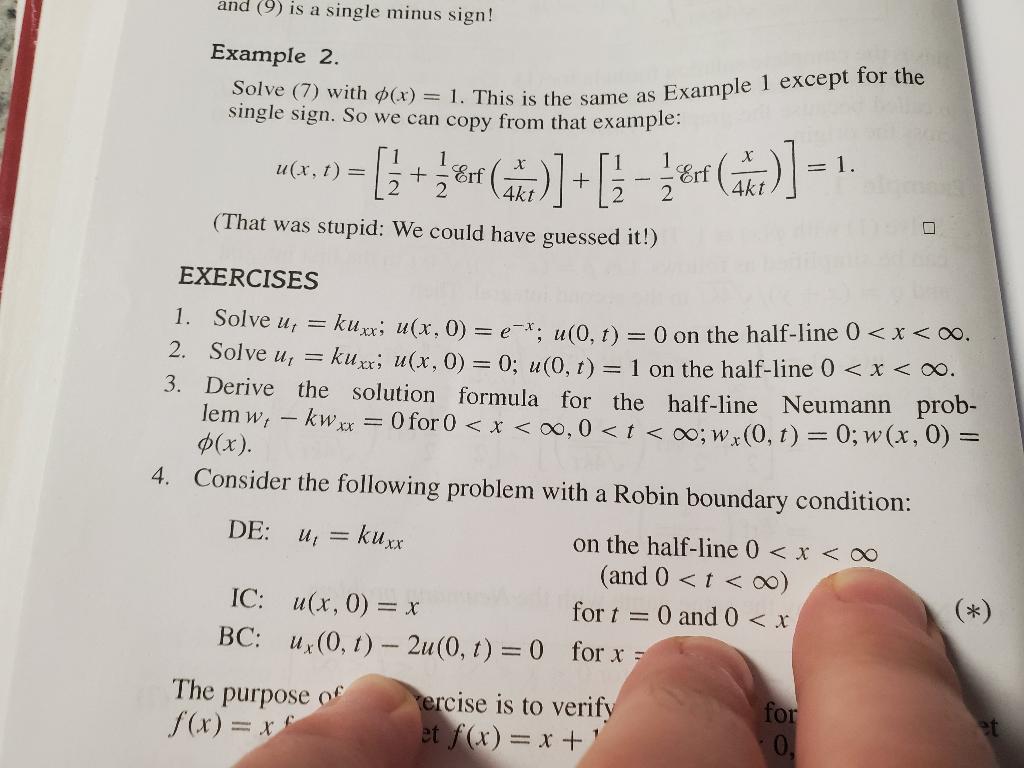 Solved Solve (7) with (x) = 1. This is the same as Example 1 | Chegg.com