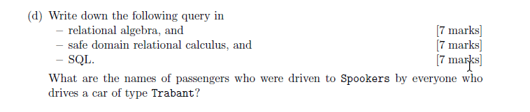 Solved 2. Queries. Consider the following schema for a | Chegg.com