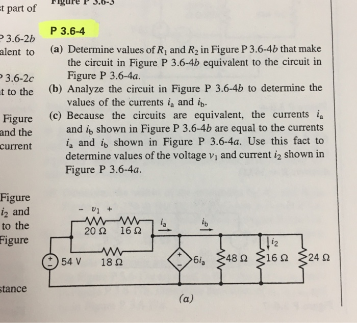 Solved igure P 3.6-3 t part of P 3.6-4 3.6-2b alent to (a) | Chegg.com