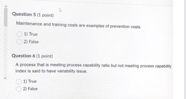 Solved Question 5 (1 point) Maintenance and training costs | Chegg.com