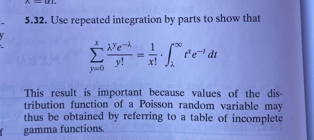 Solved 5.32. Use repeated integration by parts to show that | Chegg.com