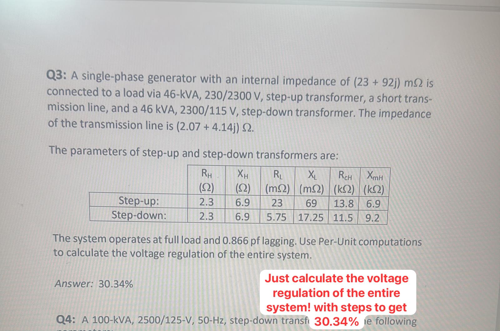 Solved Q3: A single-phase generator with an internal | Chegg.com