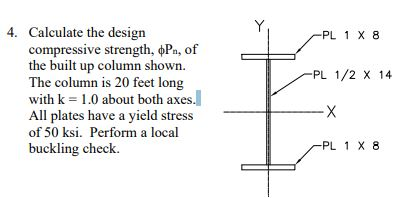 Solved Calculate the design compressive strength, Pn, of | Chegg.com
