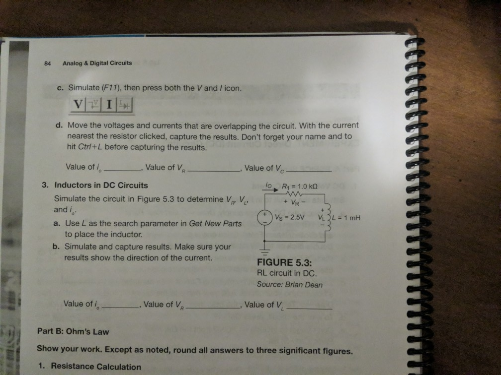 Lab 5: Direct Current (DC) Circuits 83 Lab 5 Pre-lab | Chegg.com