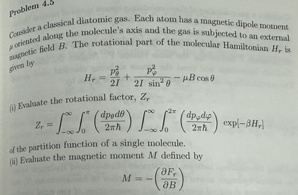 Consider a classical diatomic gas. Each atom has a | Chegg.com