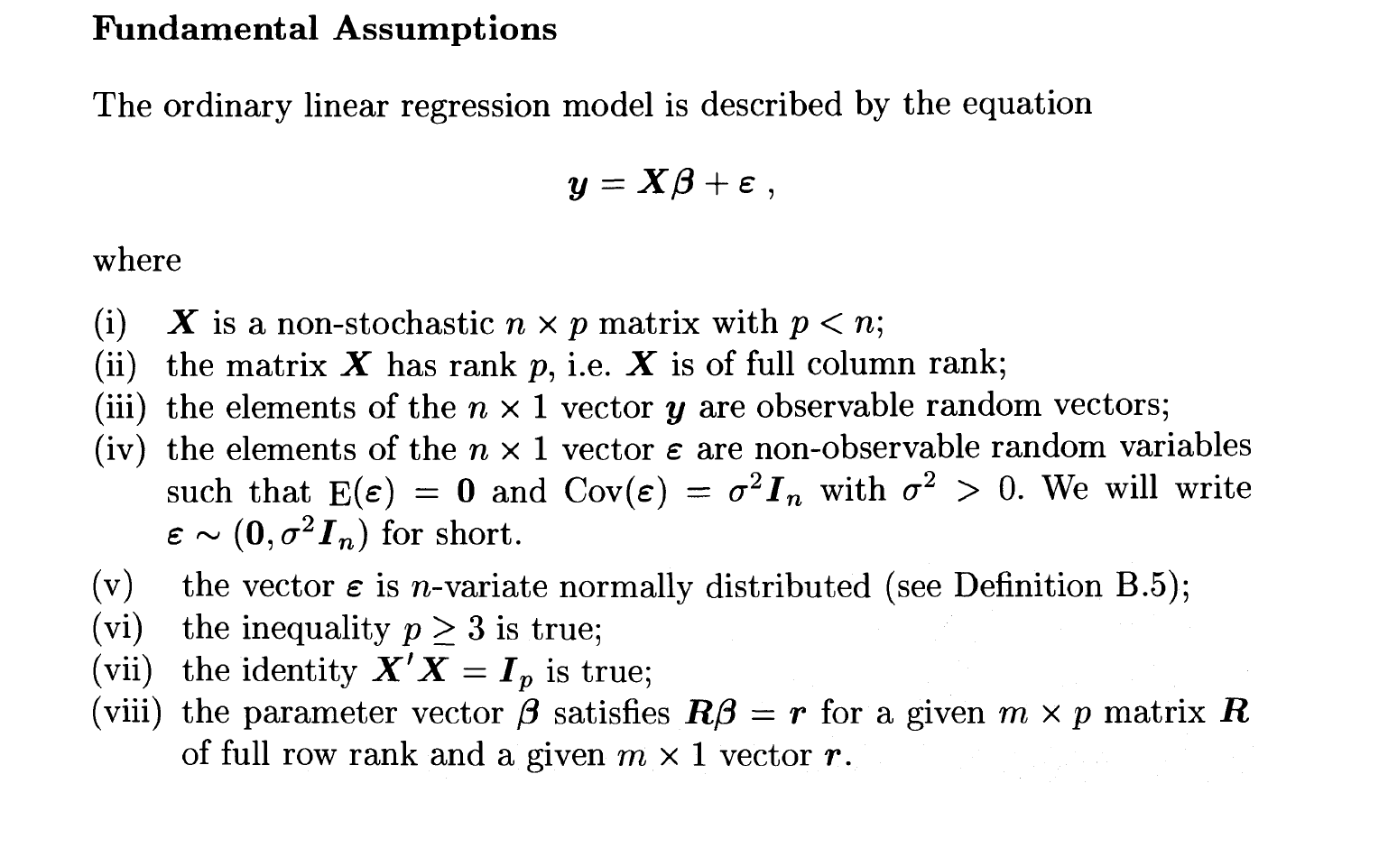 5. Under the linear regression model with assumptions | Chegg.com
