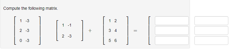 Solved Compute the following matrix. | Chegg.com