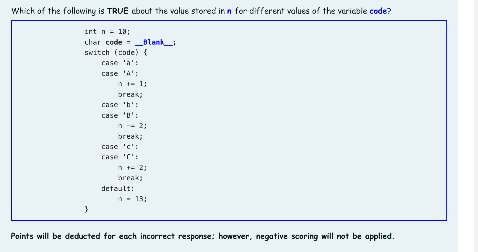 Solved Which of the following is TRUE about the value stored | Chegg.com