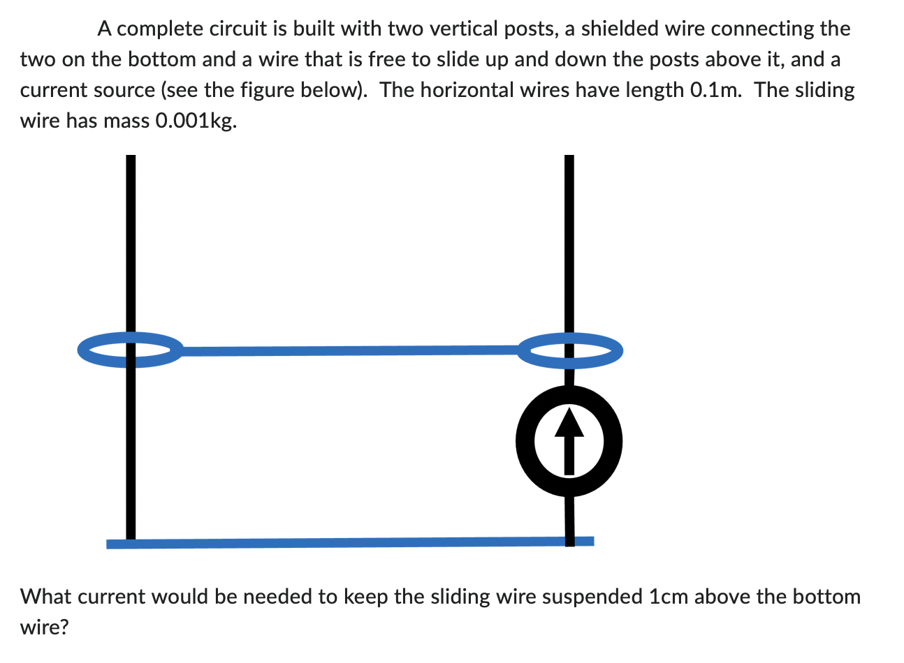 Solved A complete circuit is built with two vertical posts, | Chegg.com