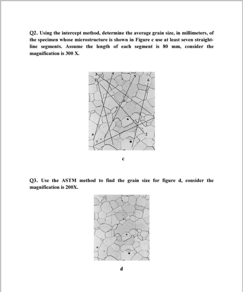 Solved Q2. Using the intercept method, determine the average | Chegg.com