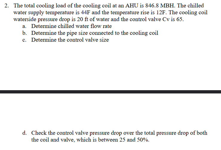 Solved 2. The total cooling load of the cooling coil at an | Chegg.com