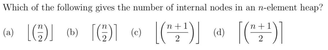 Solved Which of the following gives the number of internal | Chegg.com