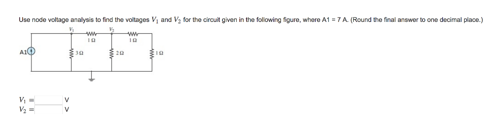 Solved Use Node Voltage Analysis To Find The Voltages V1 And