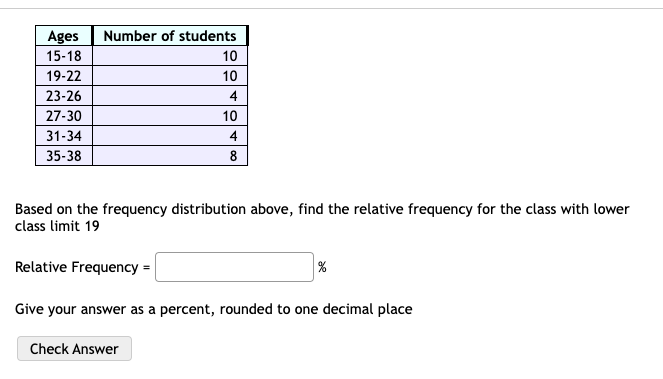 Solved Based on the frequency distribution above, find the | Chegg.com