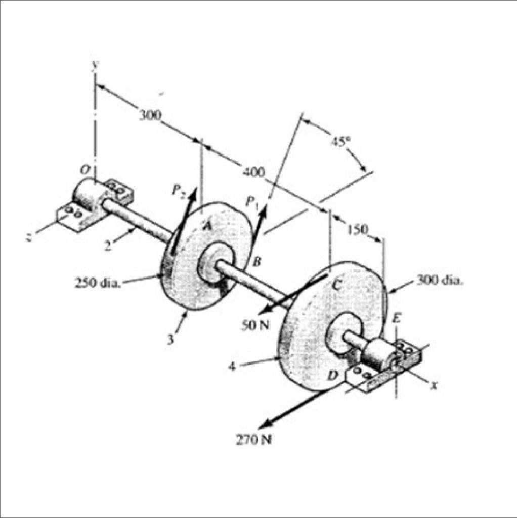 Solved The figure is a schematic drawing of a countershaft | Chegg.com