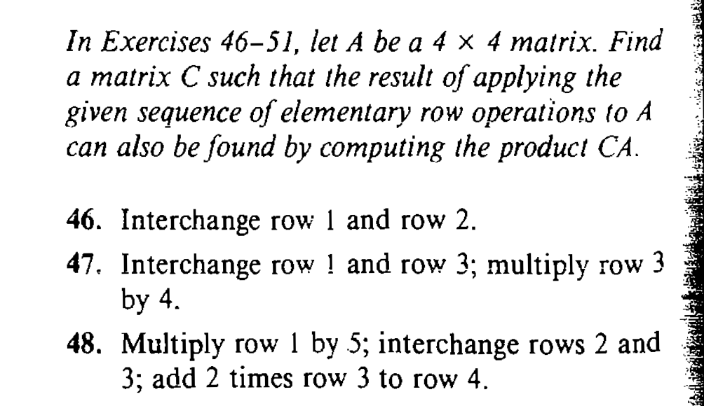 Solved In Exercises 46−51, let A be a 4×4 matrix. Find a | Chegg.com