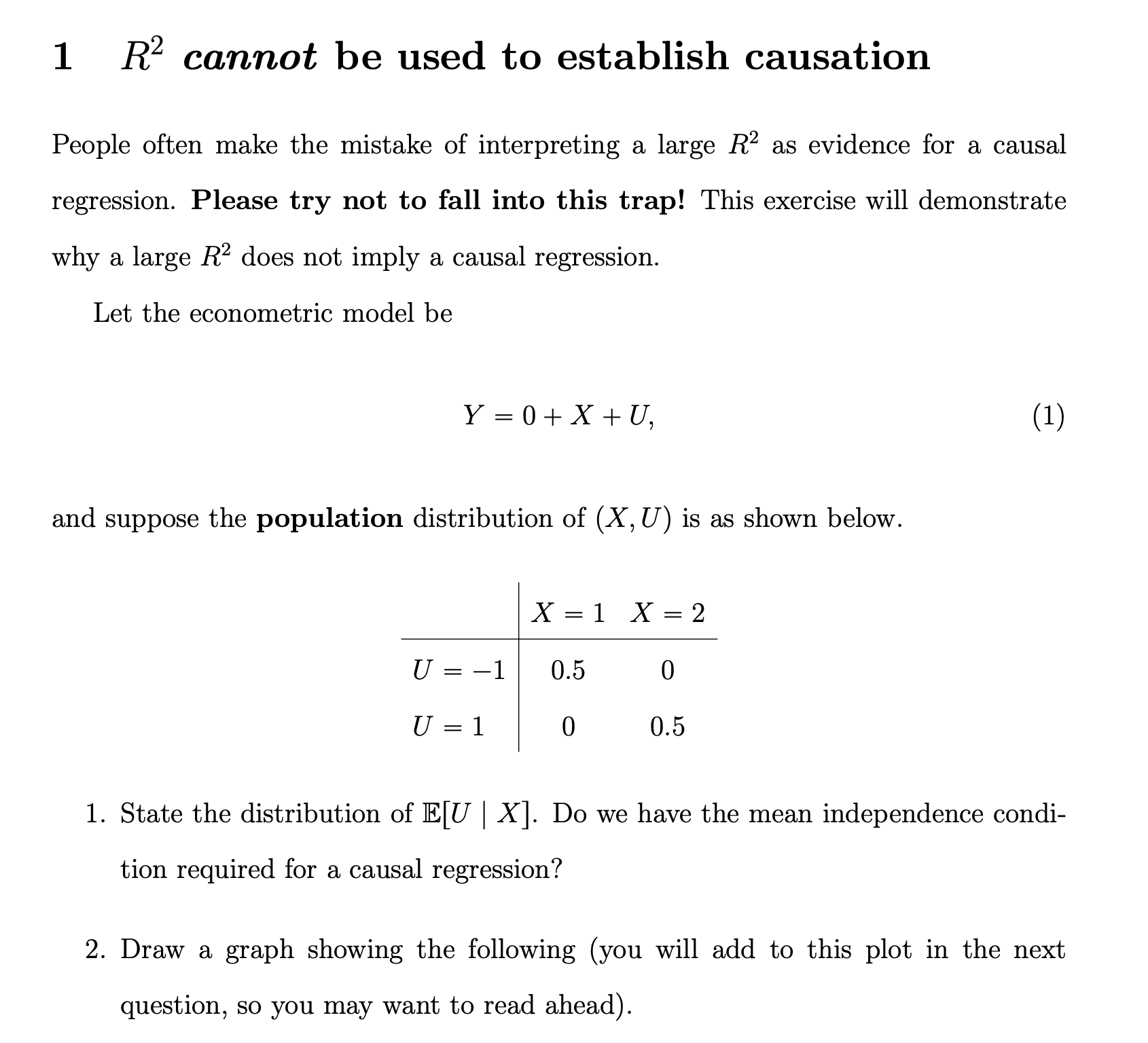 Solved 1R2 cannot be used to establish causation People | Chegg.com