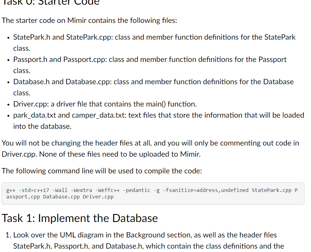 Solved Overview When they are not teaching, the CSCE 121 | Chegg.com