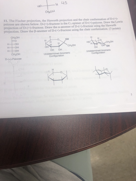 Solved H 45 he Fischer projection, the Haworth projection | Chegg.com