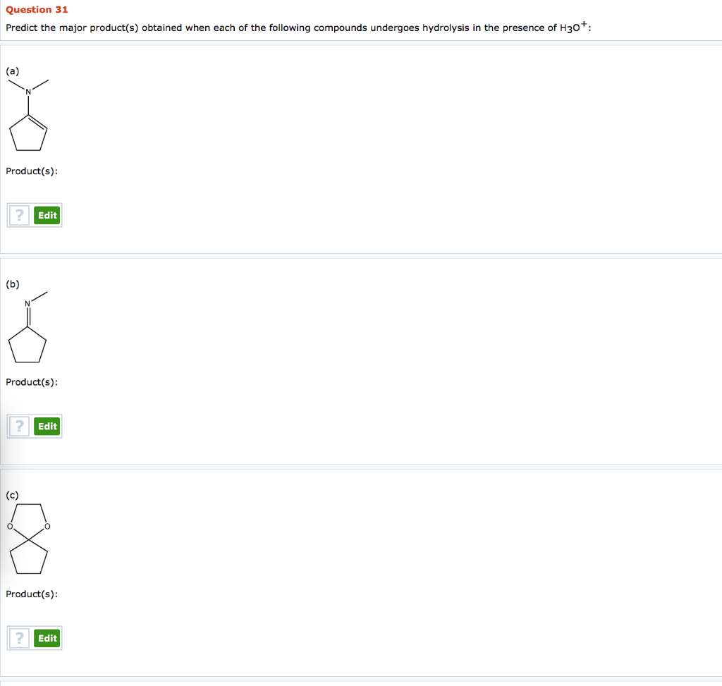 Solved Predict the major product(s) obtained when each of | Chegg.com