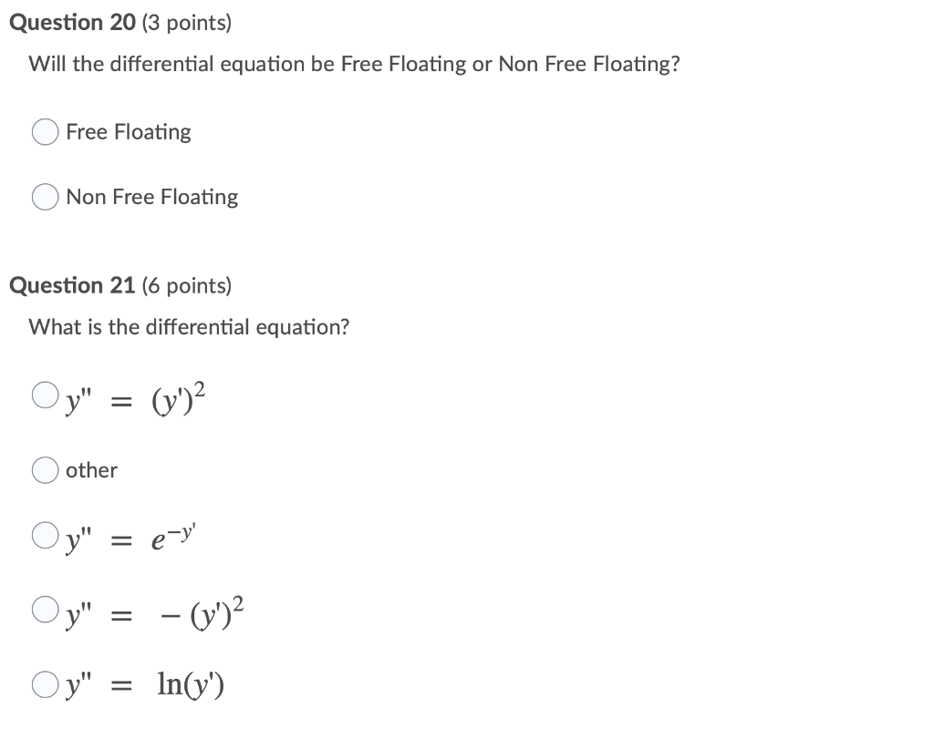 Solved Backwards question (15 points) A differential | Chegg.com