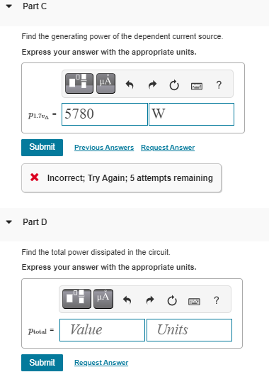 Solved v1=22 V and v3=71 VFind the generating power of the | Chegg.com