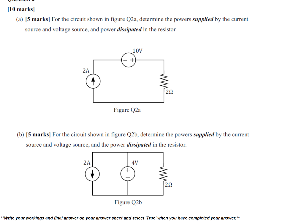 Solved [10 marks) (a) [5 marks] For the circuit shown in | Chegg.com