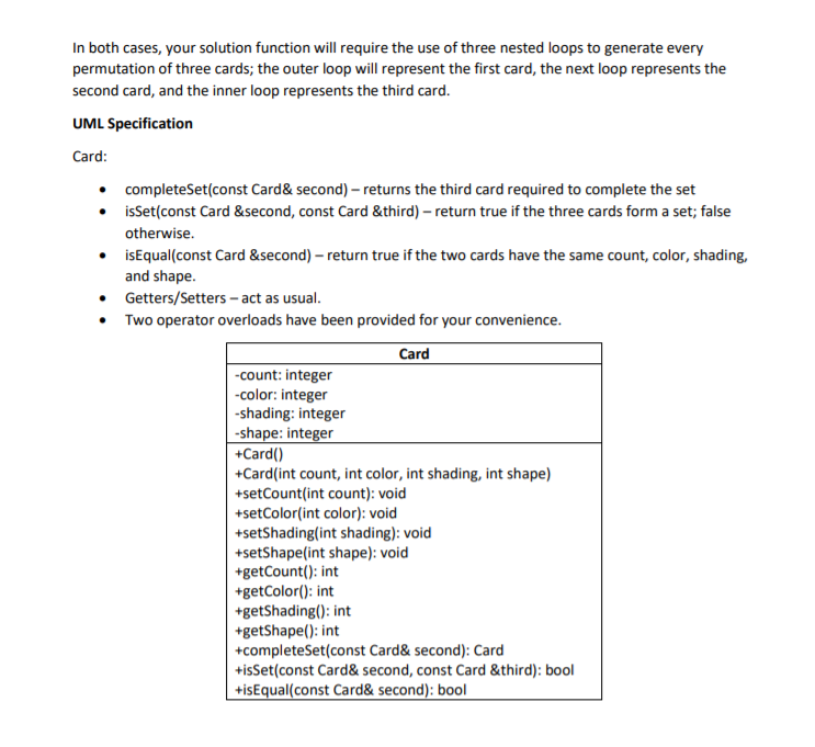 Solved A classic example of an object is a playing card. | Chegg.com
