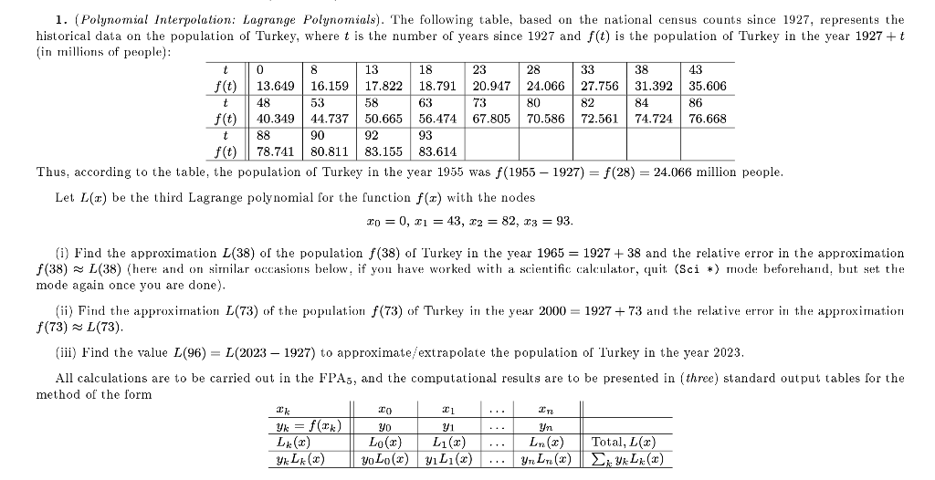 Solved All results for each subproblem should be presented | Chegg.com
