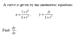 Solved A curve is given by the parametric equations 1-2 2t = | Chegg.com