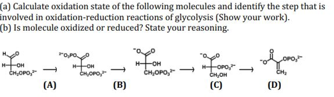 Solved a) Calculate oxidation state of the following | Chegg.com