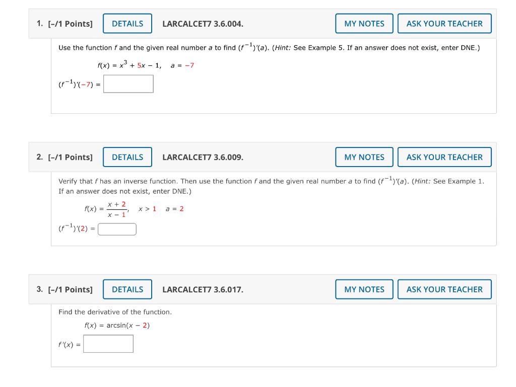 Solved Use the function f and the given real number a to | Chegg.com
