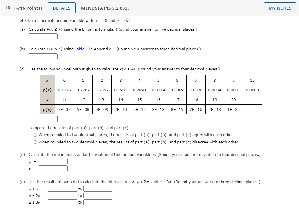 Solved TABLE 1 Cumulative Binomial Probabilities Tabulated | Chegg.com