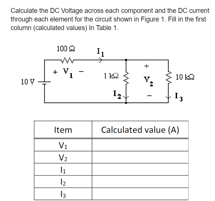 Solved Calculate the DC Voltage across each component and | Chegg.com